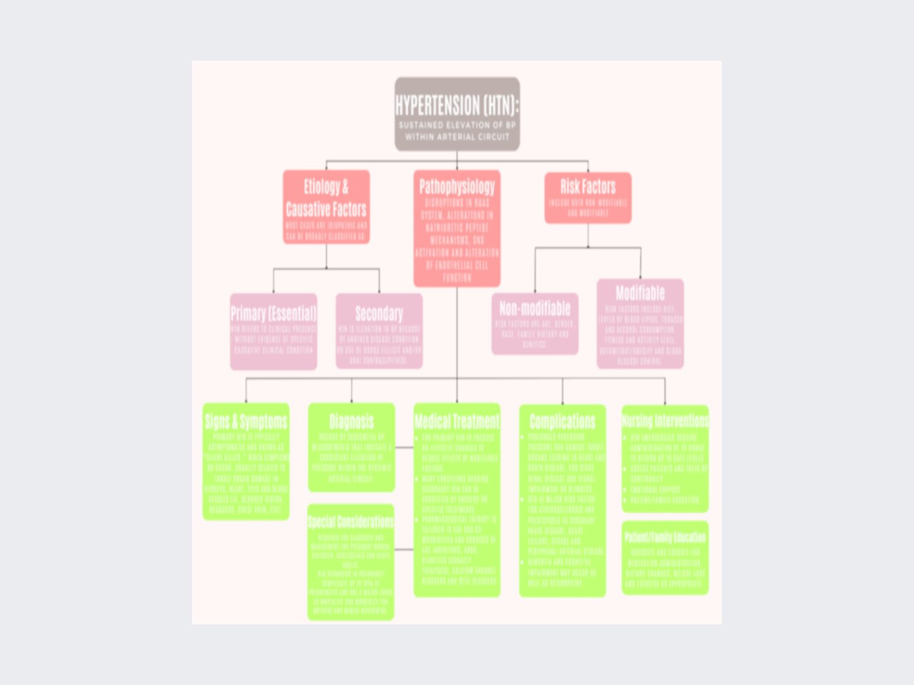 Hypertension Concept Map - Etsy