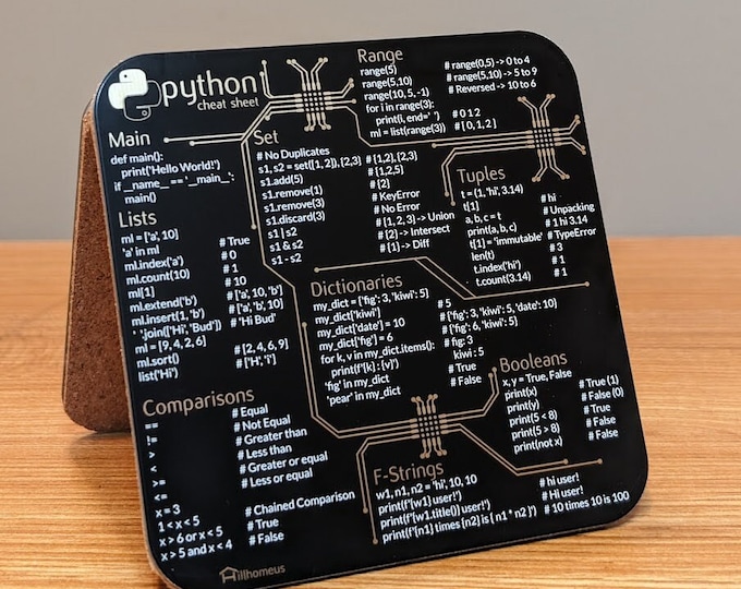Python Cheat Sheet Circuit Board Coaster – Geek Programmer Gift - Etsy