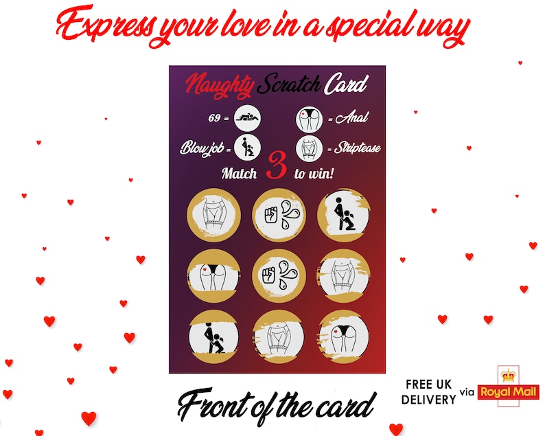 Romantic Surprise Scratch-off Card for Him Fun & Playful Valentine's or ...