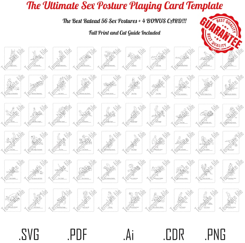 Romantic Bedroom Game: Illustrated Sensual Position Cards Instant ...