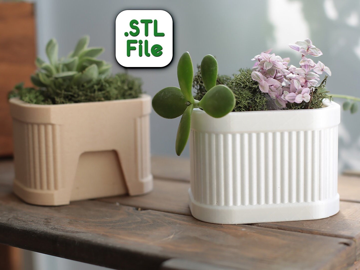 Wall Mounted Planter STL File for 3D Printing Inspired From Greek ...
