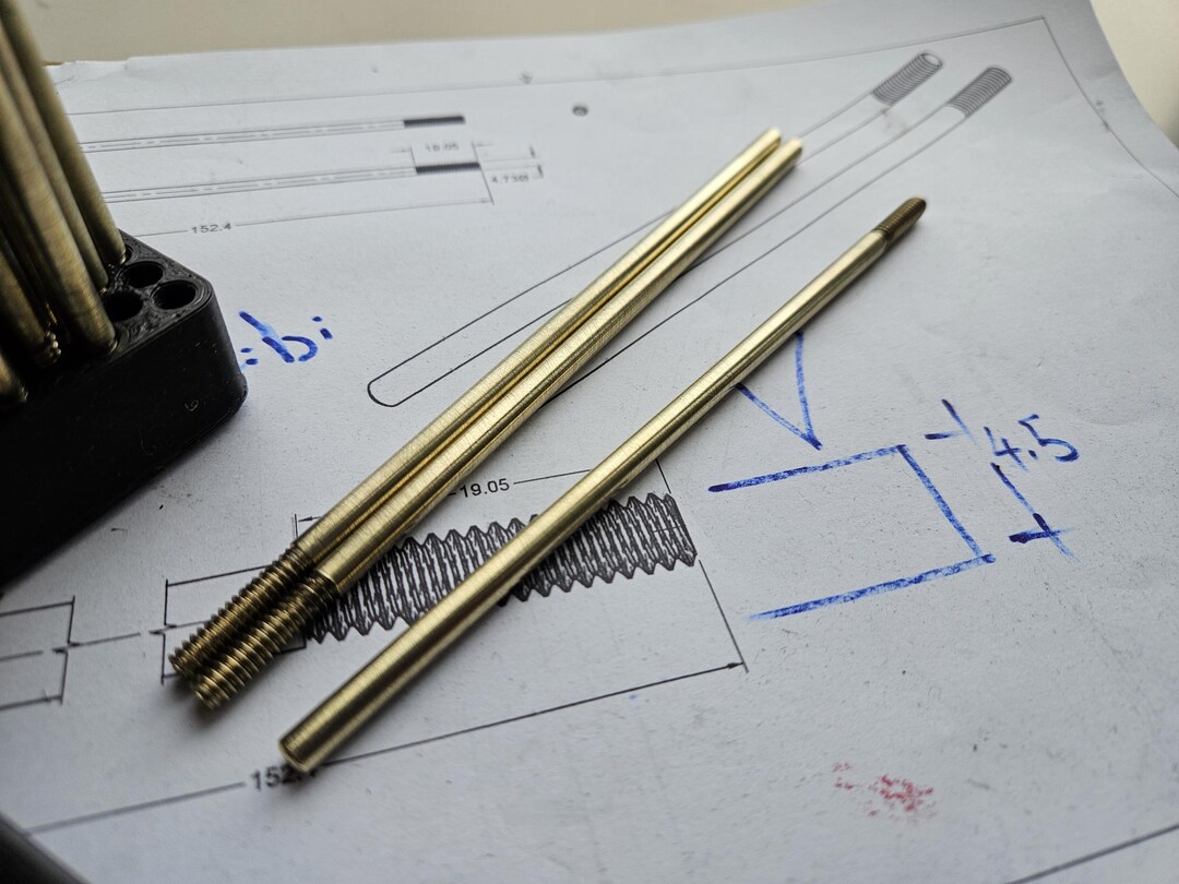 Custom Brass Pin, Rod, Screw Fully Customizable Size, Thread, Head ...