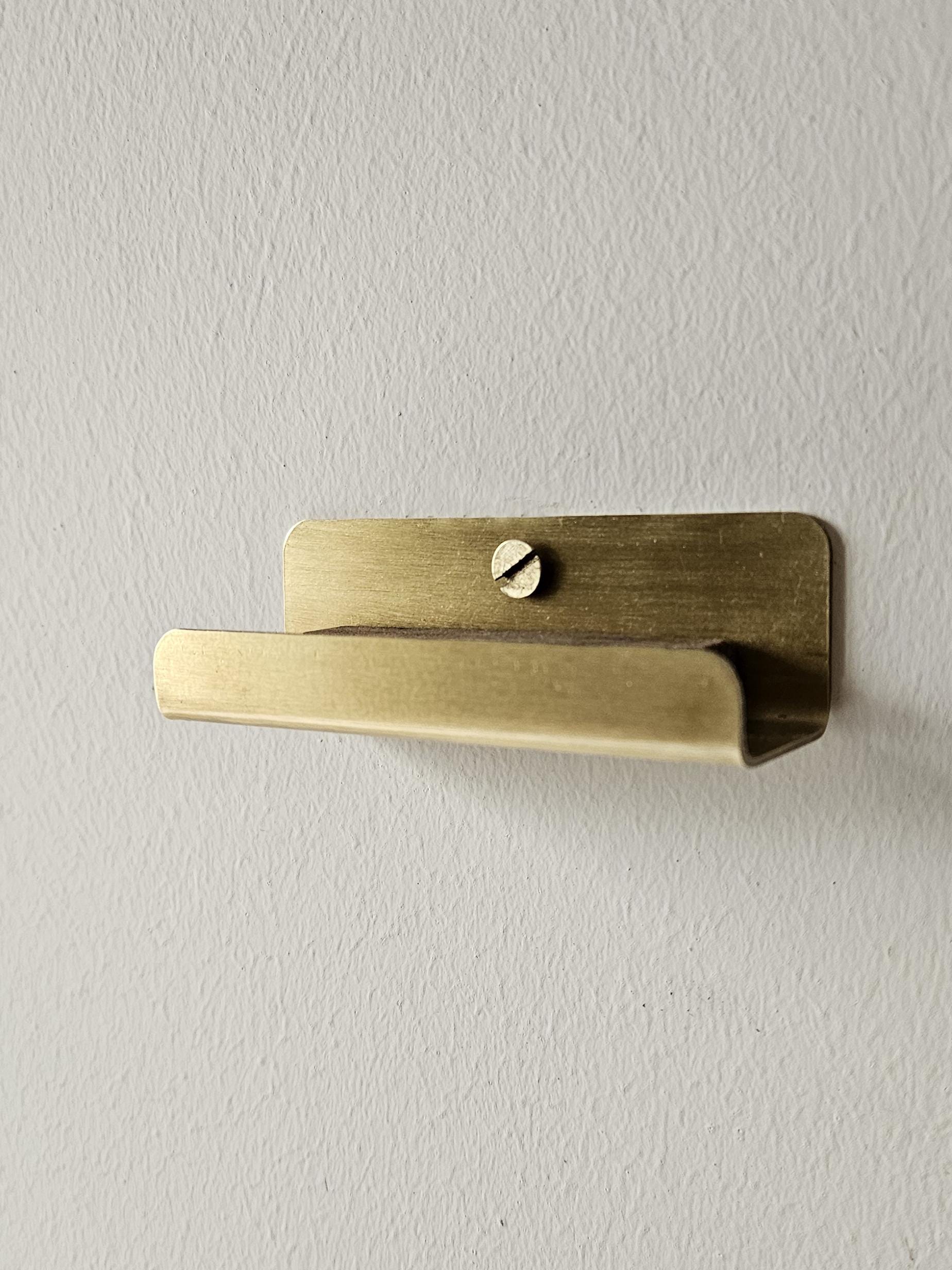 Vintage Brass Floating Record Display Shelf: Minimalist Wall-mounted ...