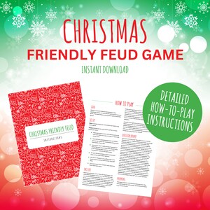 Christmas Friendly Feud Game Printable Christmas Game Christmas Party ...