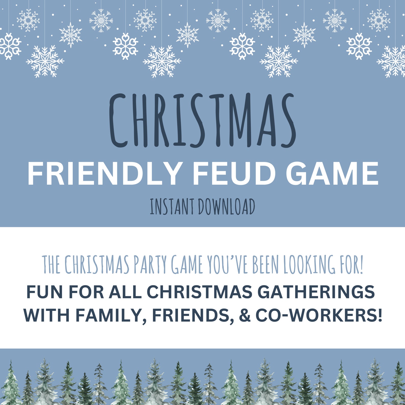 Christmas Friendly Feud Game Printable Christmas Game Christmas Party ...