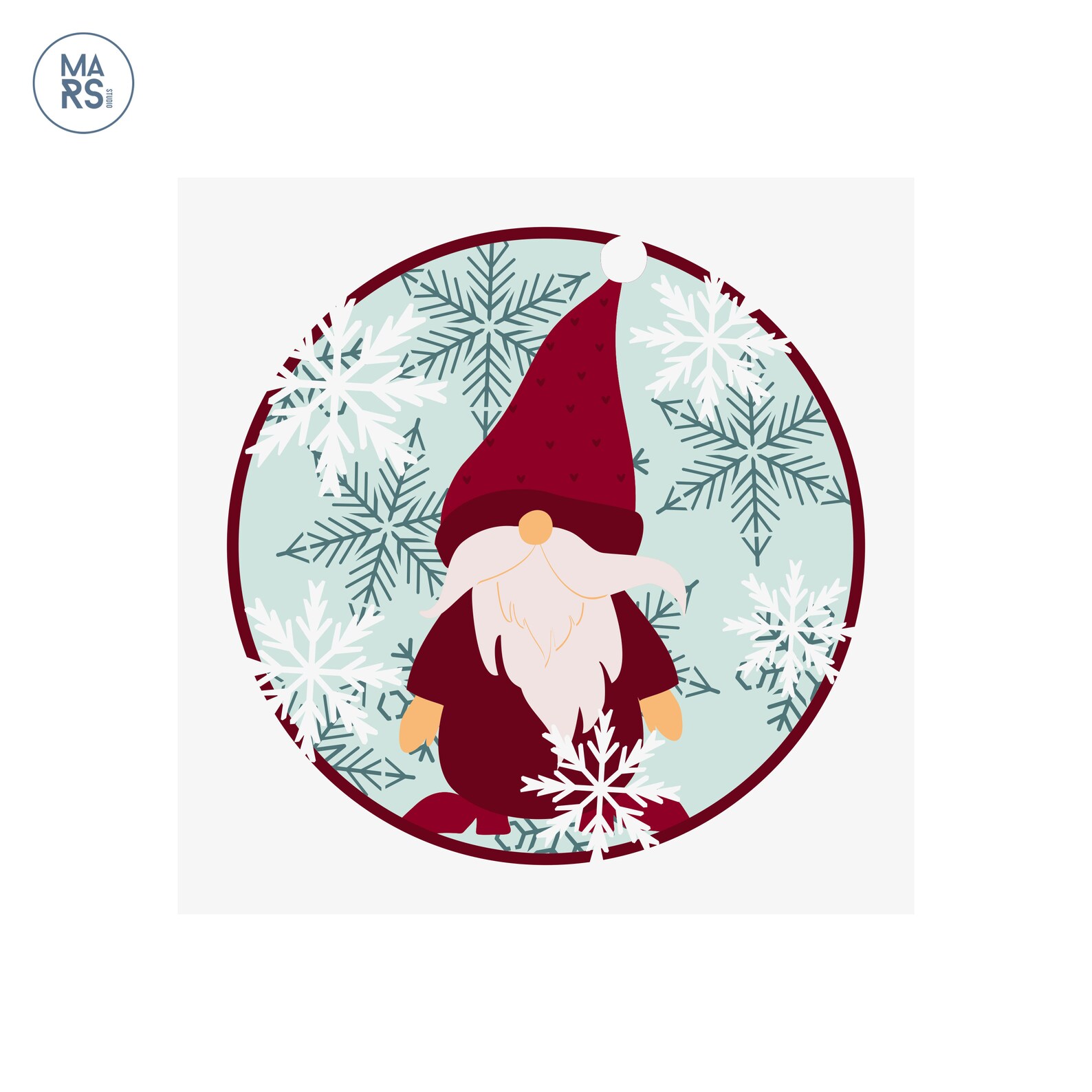 Layered Svg CHRISTMAS GNOME Shadow Box File and New Year Gnome Light ...