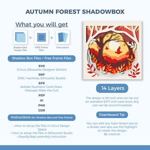 Autumn Shadowbox Svg and Aautumn Svg Files, Fall Shadow Box Svg and ...