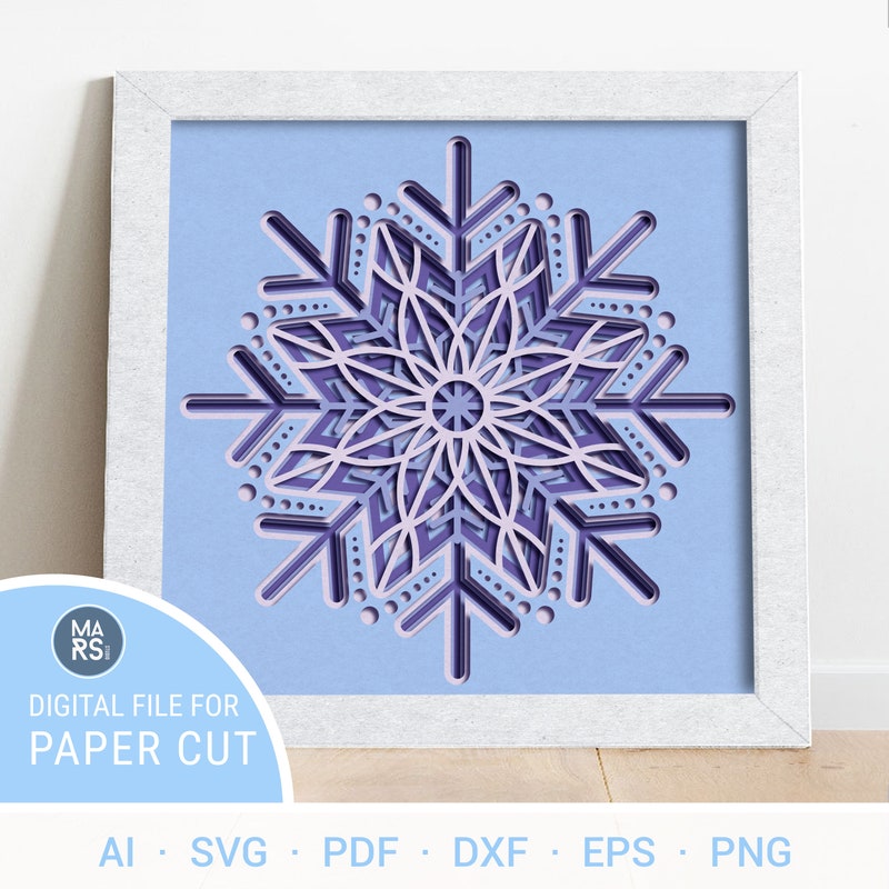 Snowflake Shadow Box - Etsy