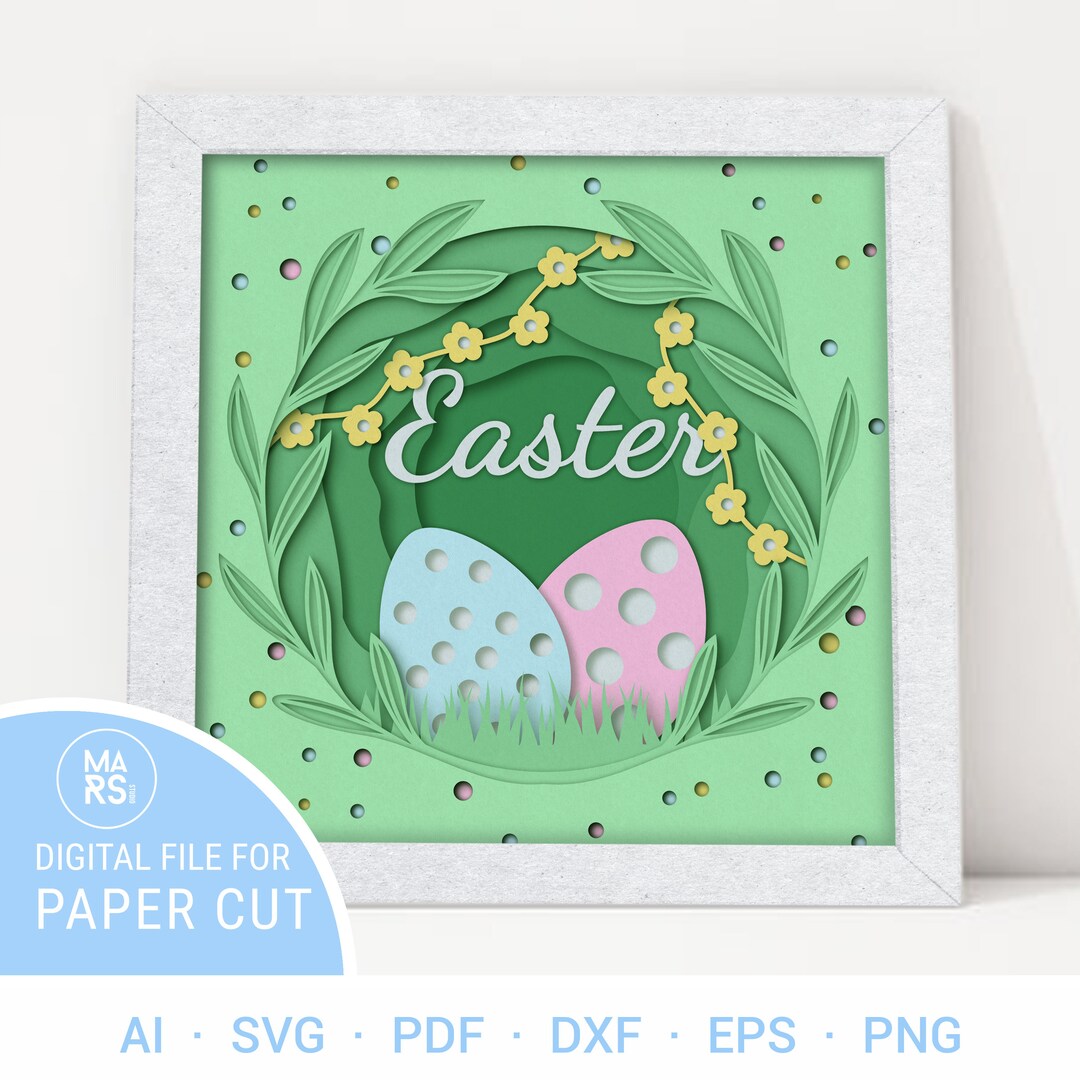 EASTER Shadow Box Svg File Easter 3D Svg and Easter Paper Art Svg ...