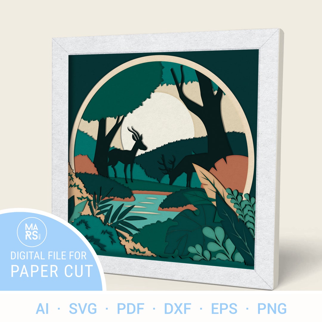 Nature Svg Files for Cricut Machines and Nature Shadow Box, 3d Svg ...