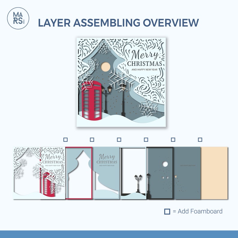 WINTER EVENING Shadow Box Svg File Layered Svg Files and Cricut Project ...
