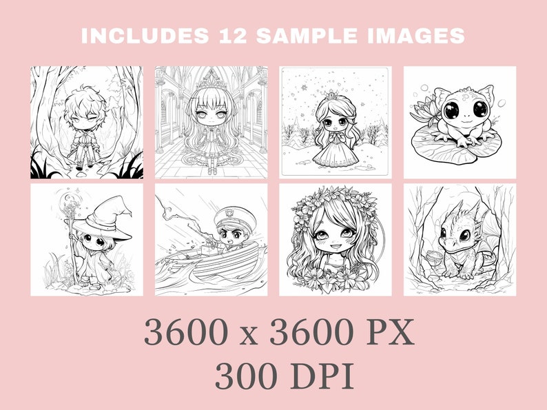 Chibi Coloring Pages Prompts, Chibi Style Prompts, AI Art Images, AI ...