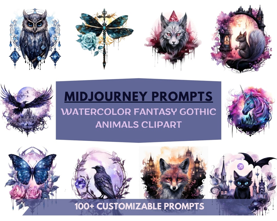 Midjourney Prompts Fantasy Animals Clipart Prompt AI Generated Art ...