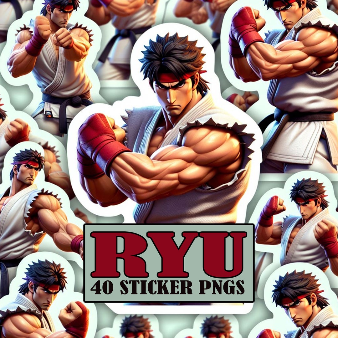 40 RYU Fan Art Digital Clipart for Screen Print Design T Shirts Cutter ...