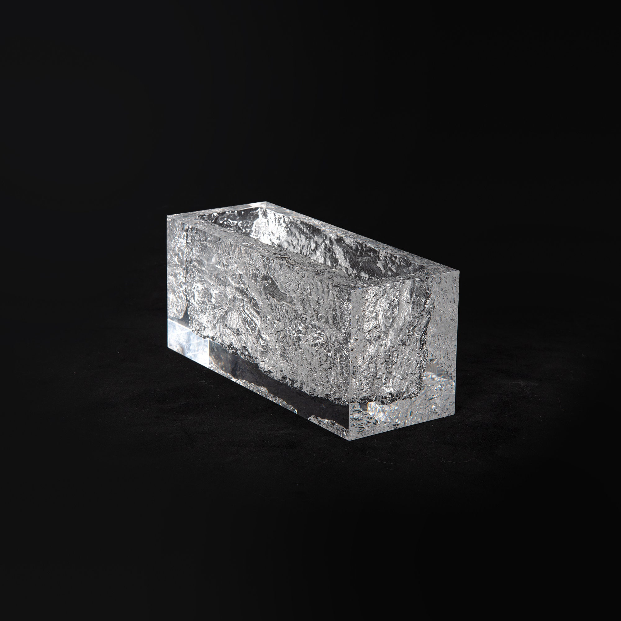 Glacier Clear Trough Vase, Transparent Acrylic Ice-like Living Room ...