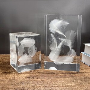 Nordic Angel Feather Acrylic Decoration, Floating Feathers Transparent ...