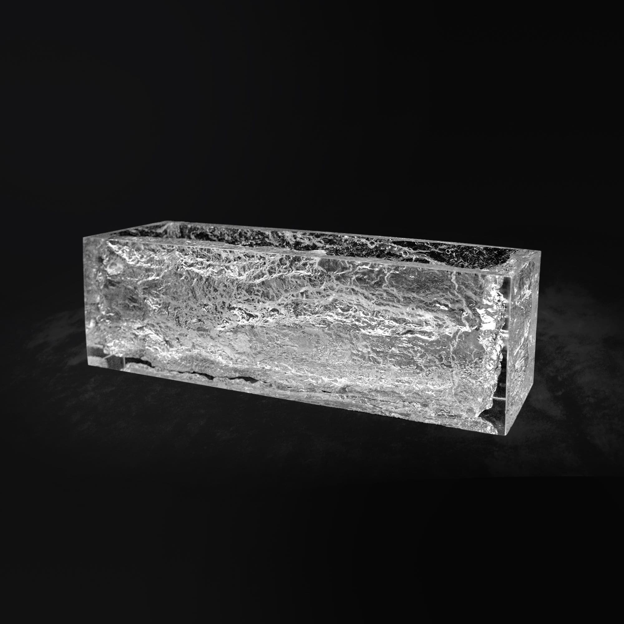 Glacier Clear Trough Vase, Transparent Acrylic Ice-like Living Room ...