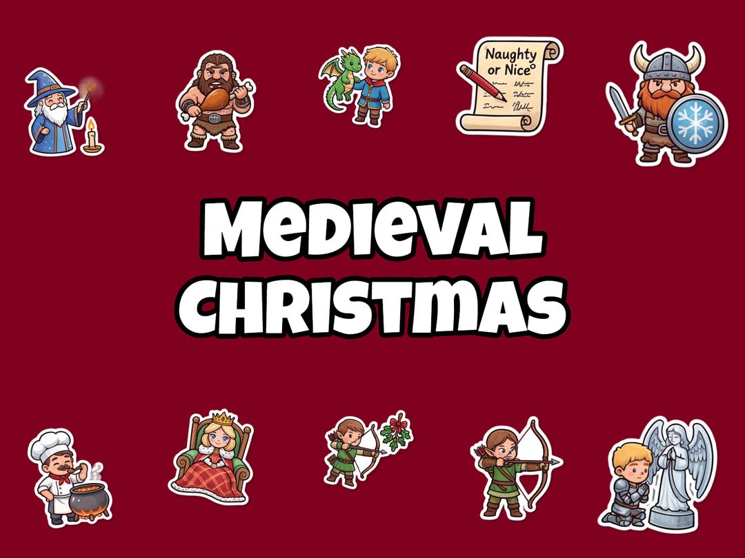Medieval Christmas Clipart 250+ Yule Fantasy Holiday Elements - Etsy
