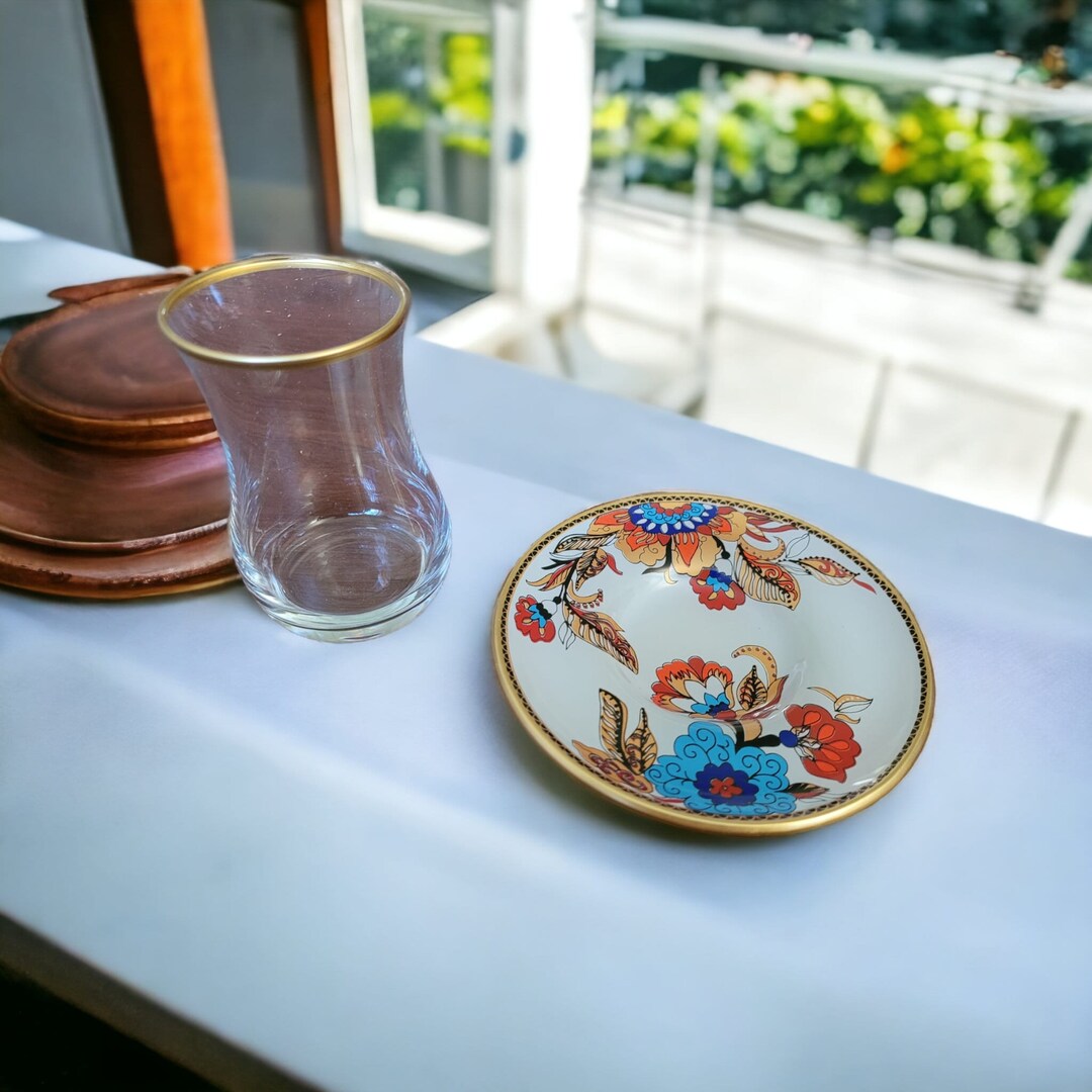 Elegant Ottoman-inspired Turkish Tea Cups | Handcrafted Set of 6 - Etsy