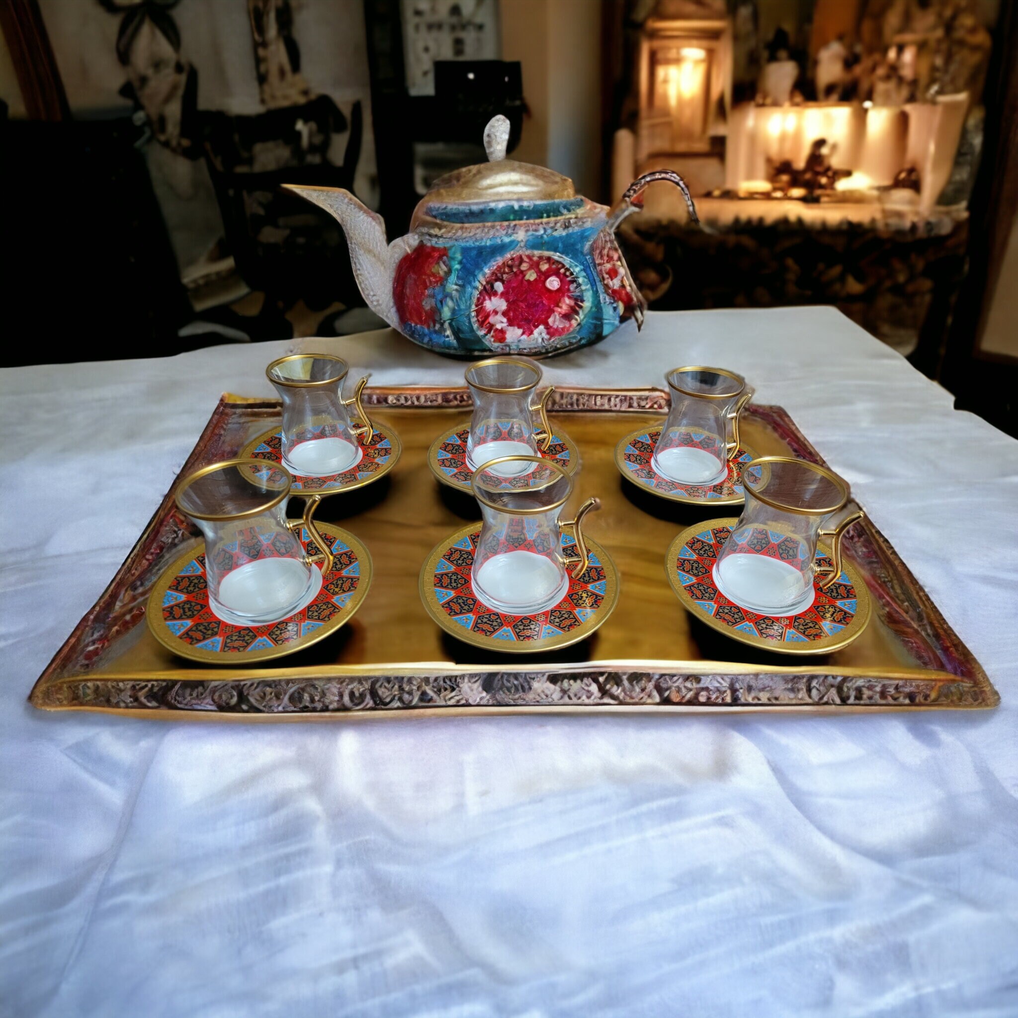 Turkish/ Arabic Tea Cups. Set of 6 - Etsy