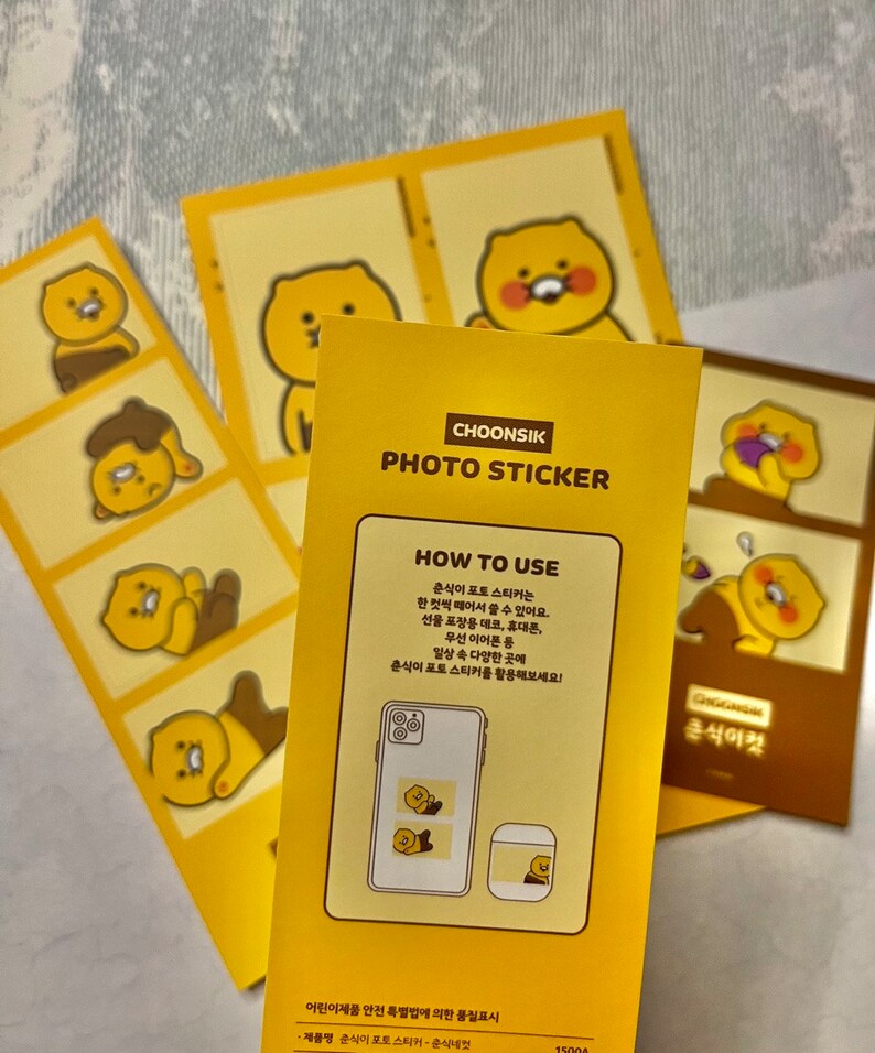 CHOONSIK Photo Stickers: K-stationery - Etsy