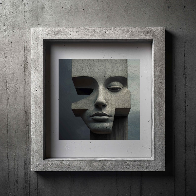 WINK - Printable Digital Art, Portrait, Face, Brutalism, Home Decor ...
