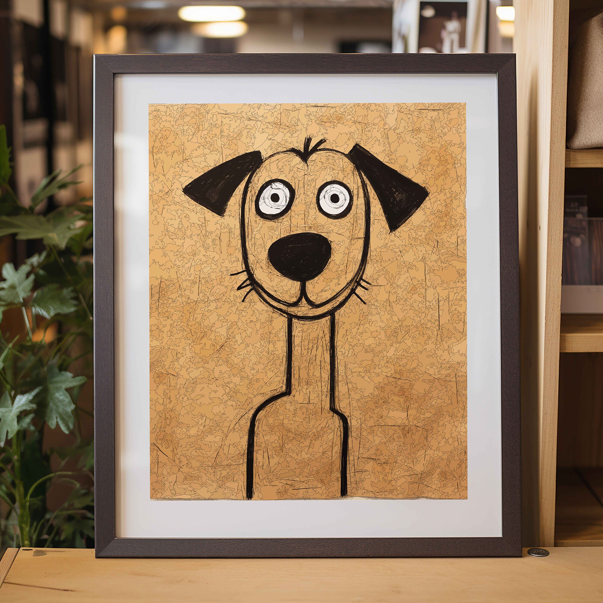 MAD DOG - Printable Digital Art, Animal Theme, Dog, Home Decor, Animal ...