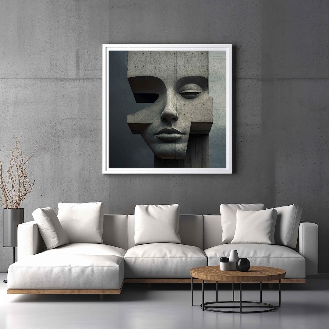 WINK - Printable Digital Art, Portrait, Face, Brutalism, Home Decor ...