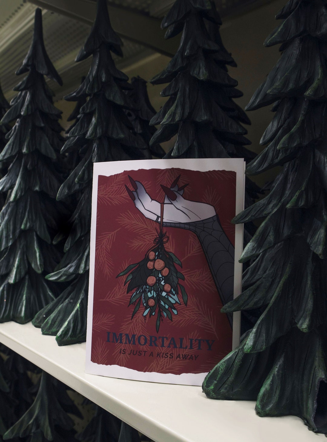 Vampire Christmas Card, Spooky Christmas Card, Gothic Christmas Card ...