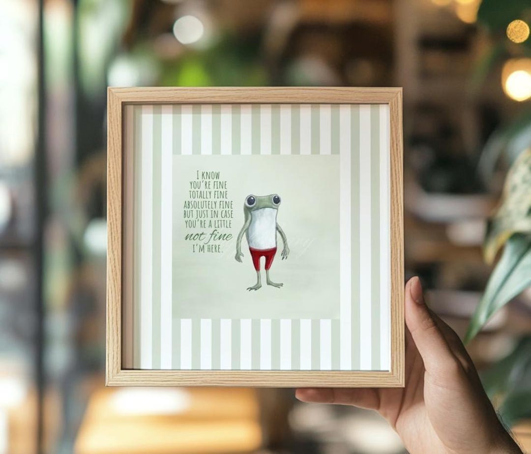 Cute Frog Encouragement DIY Gift Supportive Handmade Get Well Soon Card ...