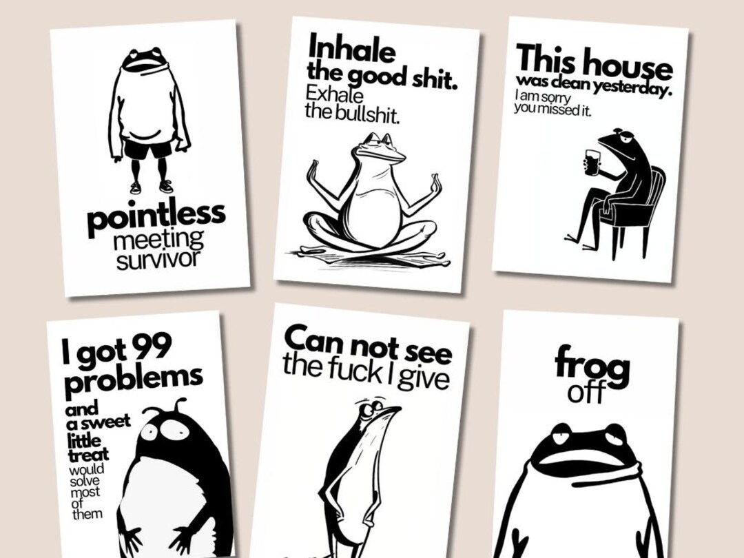 Funny Sarcastic Drawing Card Meme Wall Print Work Joke Humorous Quote ...