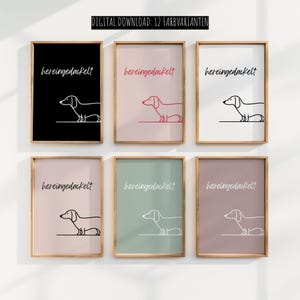 12 Prints Dackel Dachshund Welcome Sign Entry Area Entrance Animal Dog ...