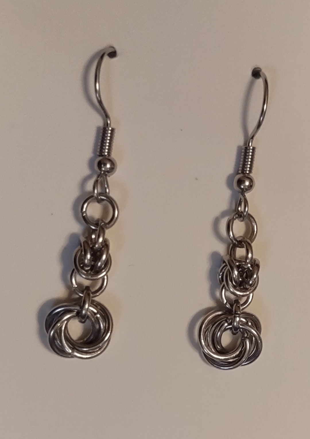 Small Mobius Wheel Byzantine Chainmail Earrings - Etsy