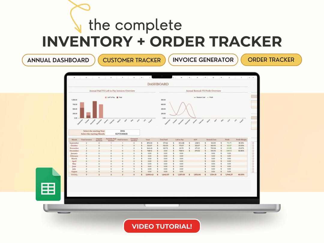 Inventory Spreadsheet for Small Business Google Sheet Template Order ...