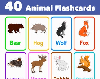 Animal Flashcards | Flashcards | Preschool Memory Game | Animal ...