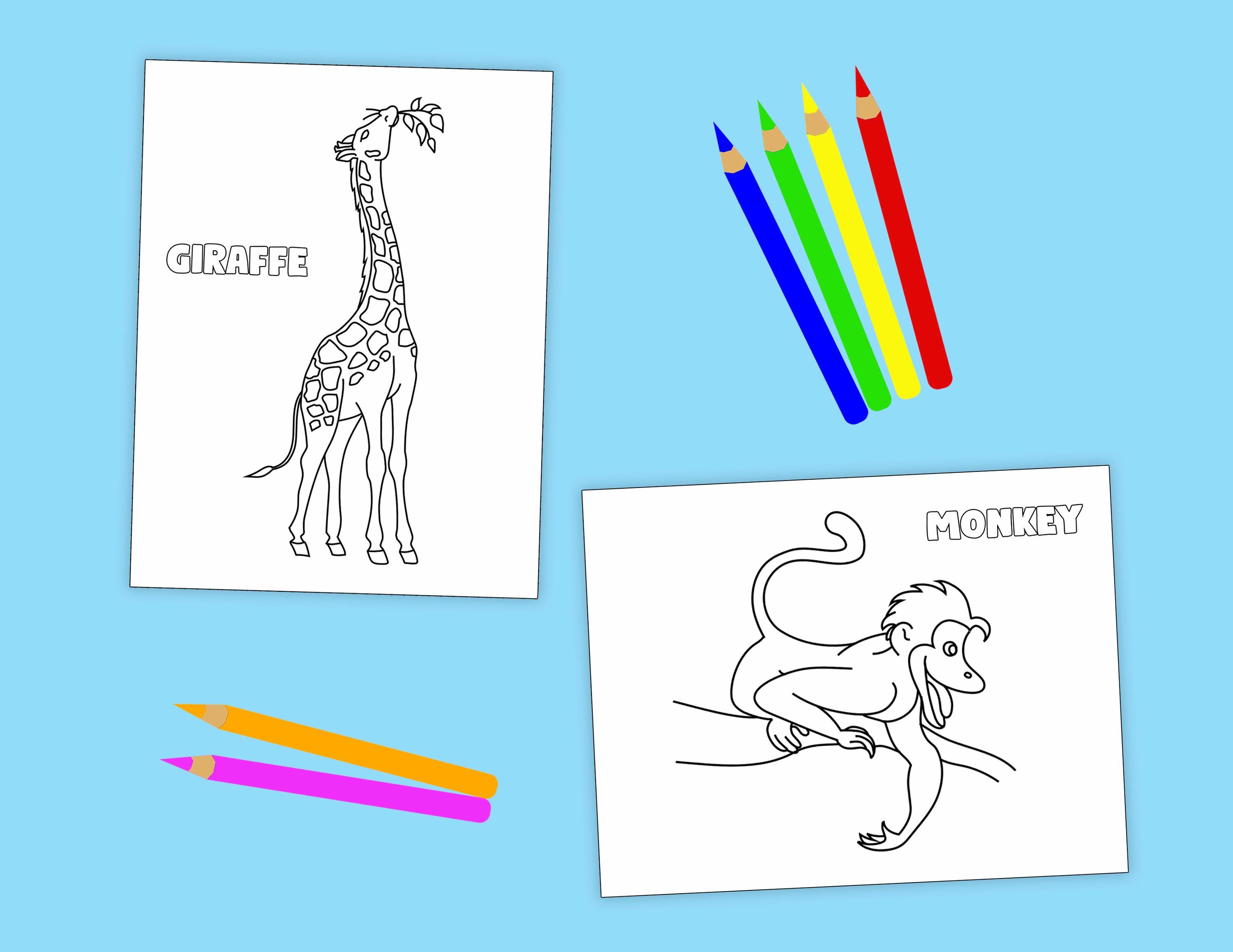 Exotic Animals Coloring Pages | Exotic Animal Coloring Book Pages ...
