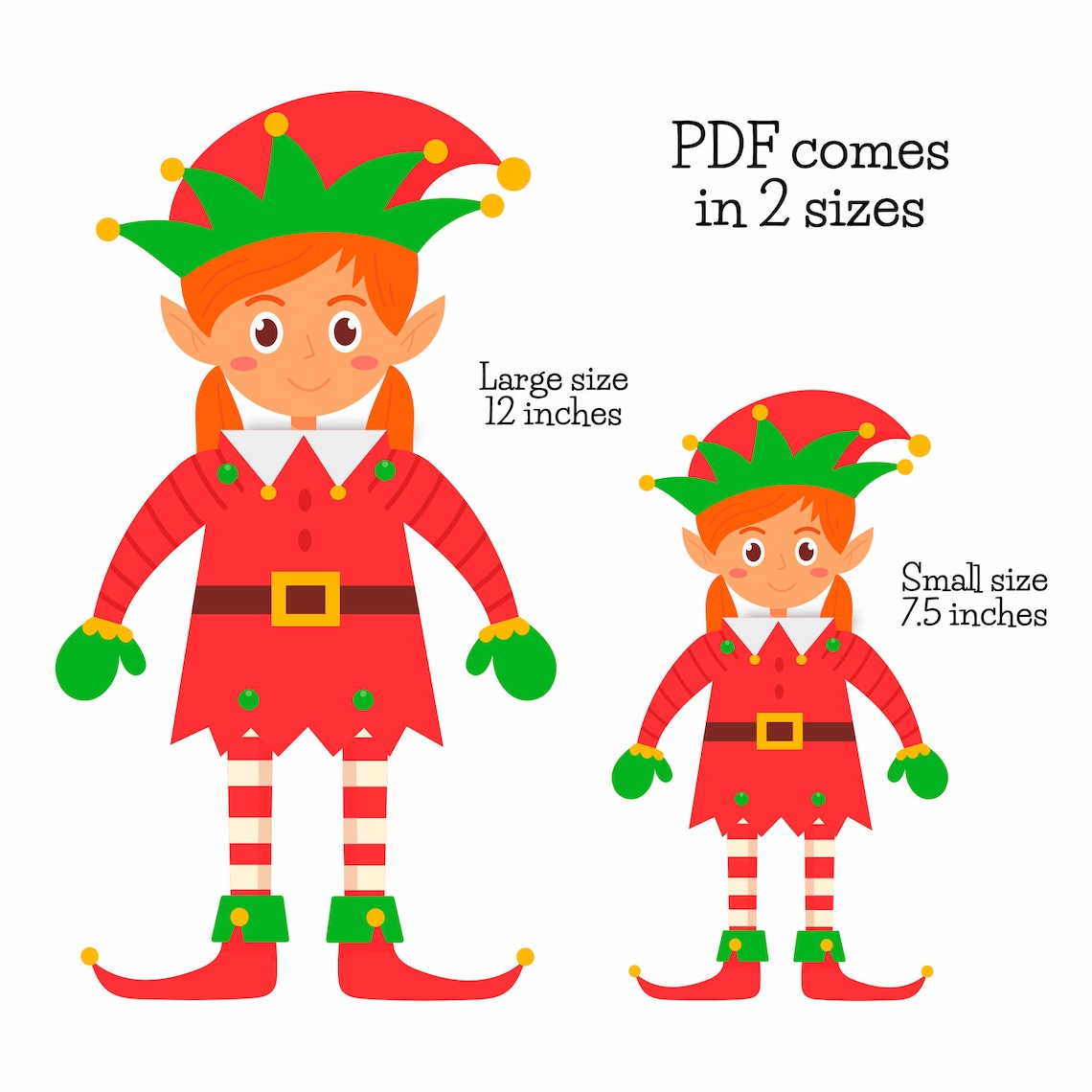 Printable Christmas Elves, 8 Articulated Paper Dolls, Instant Download ...