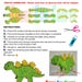 3D Dinosaur Paper Model Crafts - Cut and Glue Kids Craft Template ...