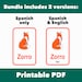 Spanish & English Animal Flashcards | Printable Bilingual Animals Flash ...