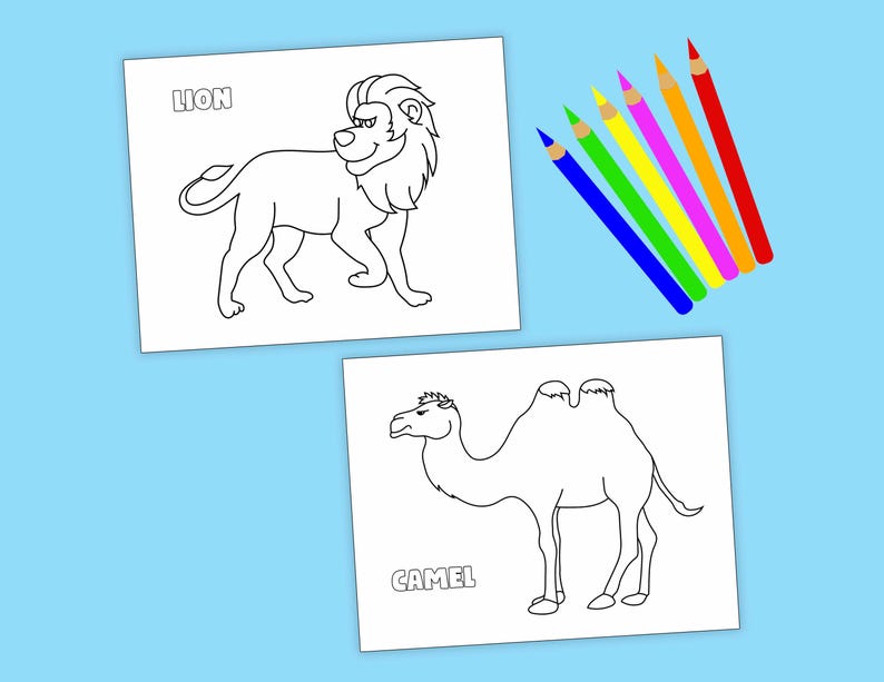 Exotic Animals Coloring Pages | Exotic Animal Coloring Book Pages ...