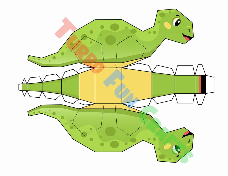 3D Dinosaur Paper Model Crafts - Cut and Glue Kids Craft Template ...