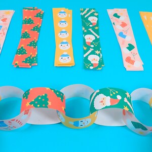 Printable Christmas Paper Chain - Traditional Christmas Party ...