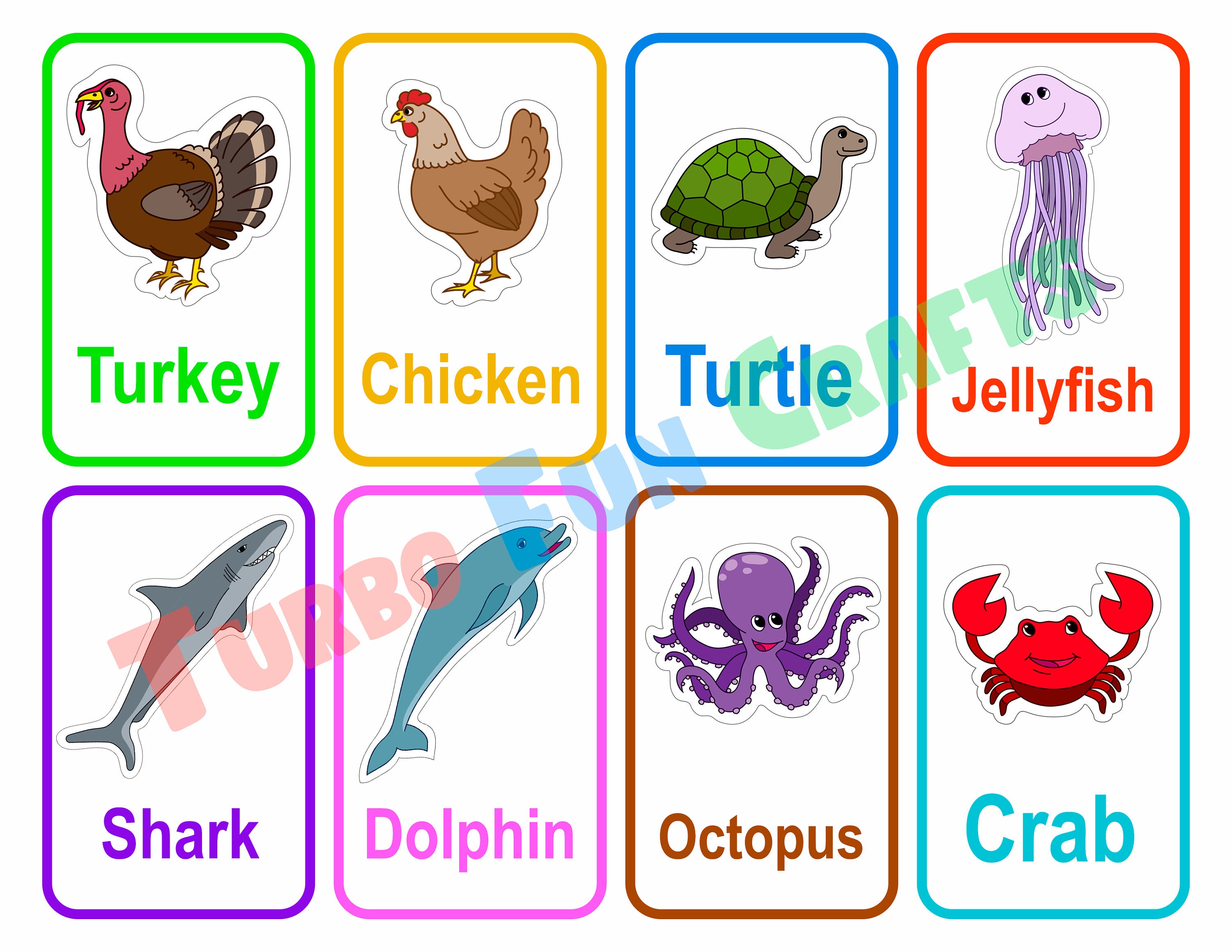 Animal Flashcards | Flashcards | Learn Animals | Preschool Memory Game ...