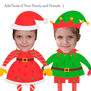 Printable Christmas Elves, 8 Articulated Paper Dolls, Instant Download ...