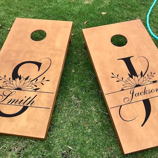 Monogram Cornhole - Etsy