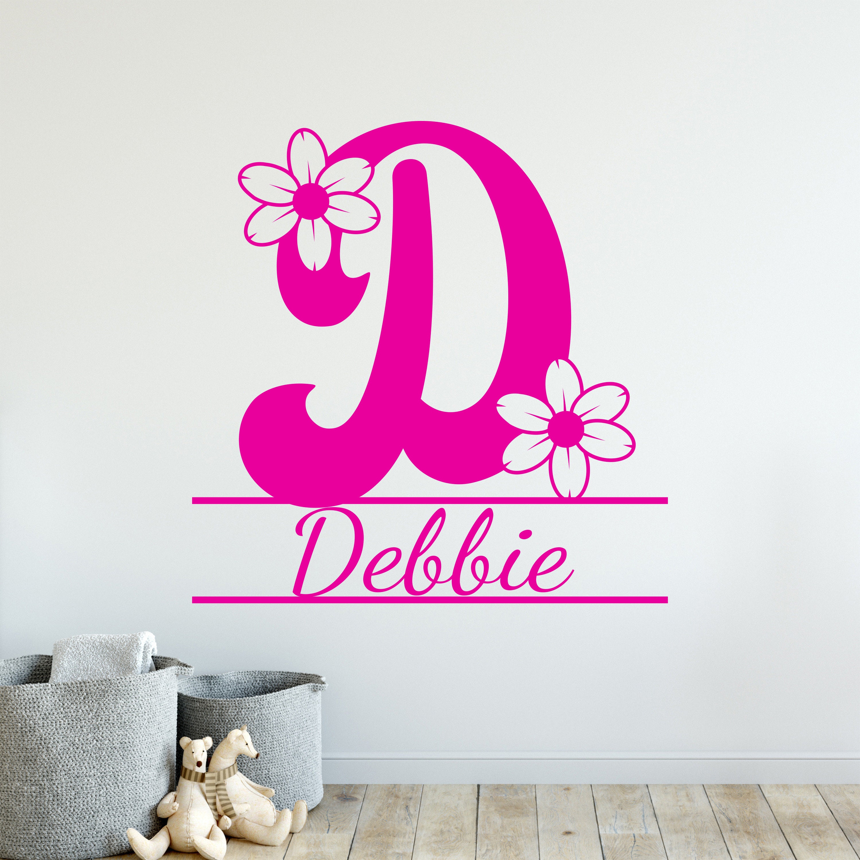Custom Name Initial Monogram - Custom and Personalize Decal - Name ...