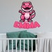 T Rex Dinosaur Cartoon Girl Name Dinosaurs Wall Decals, Personalized ...