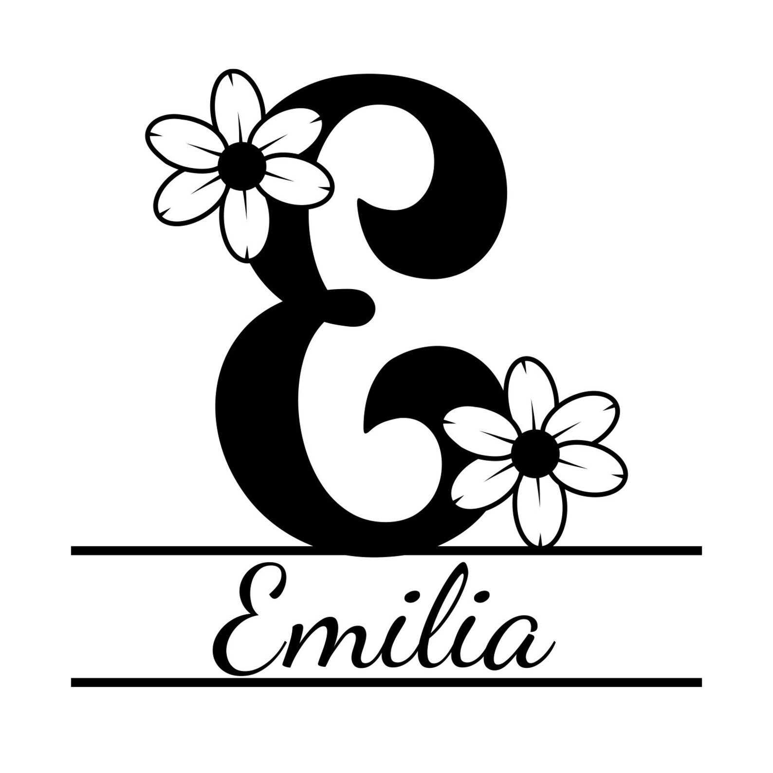Custom Name Initial Monogram - Custom and Personalize Decal - Name ...