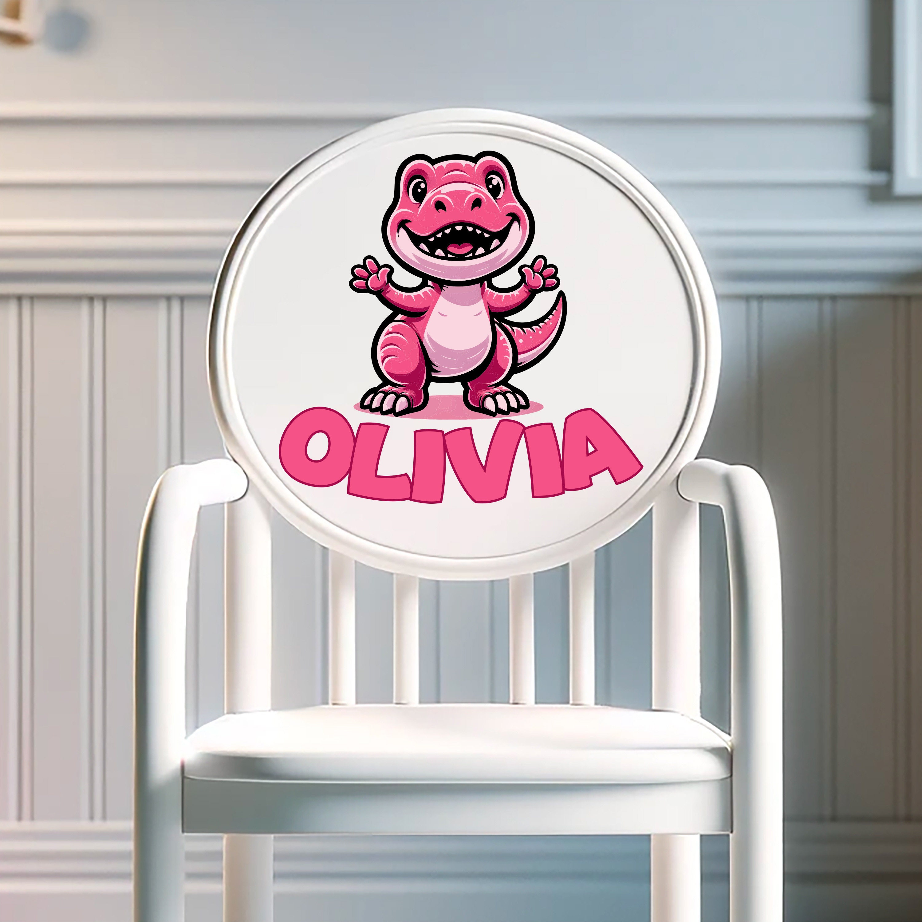 T Rex Dinosaur Cartoon Girl Name Dinosaurs Wall Decals, Personalized ...