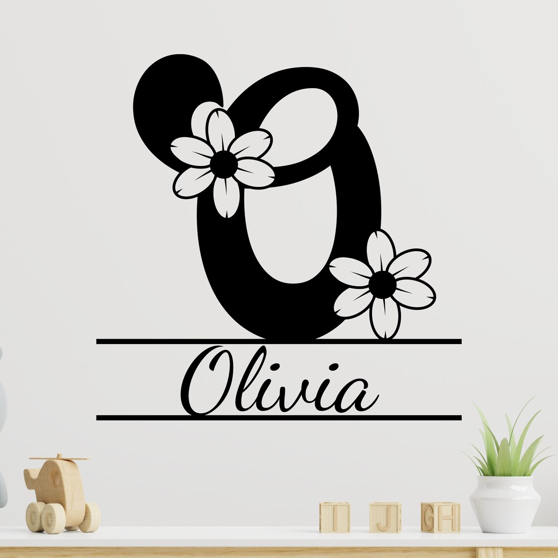 Custom Name Initial Monogram - Custom and Personalize Decal - Name ...